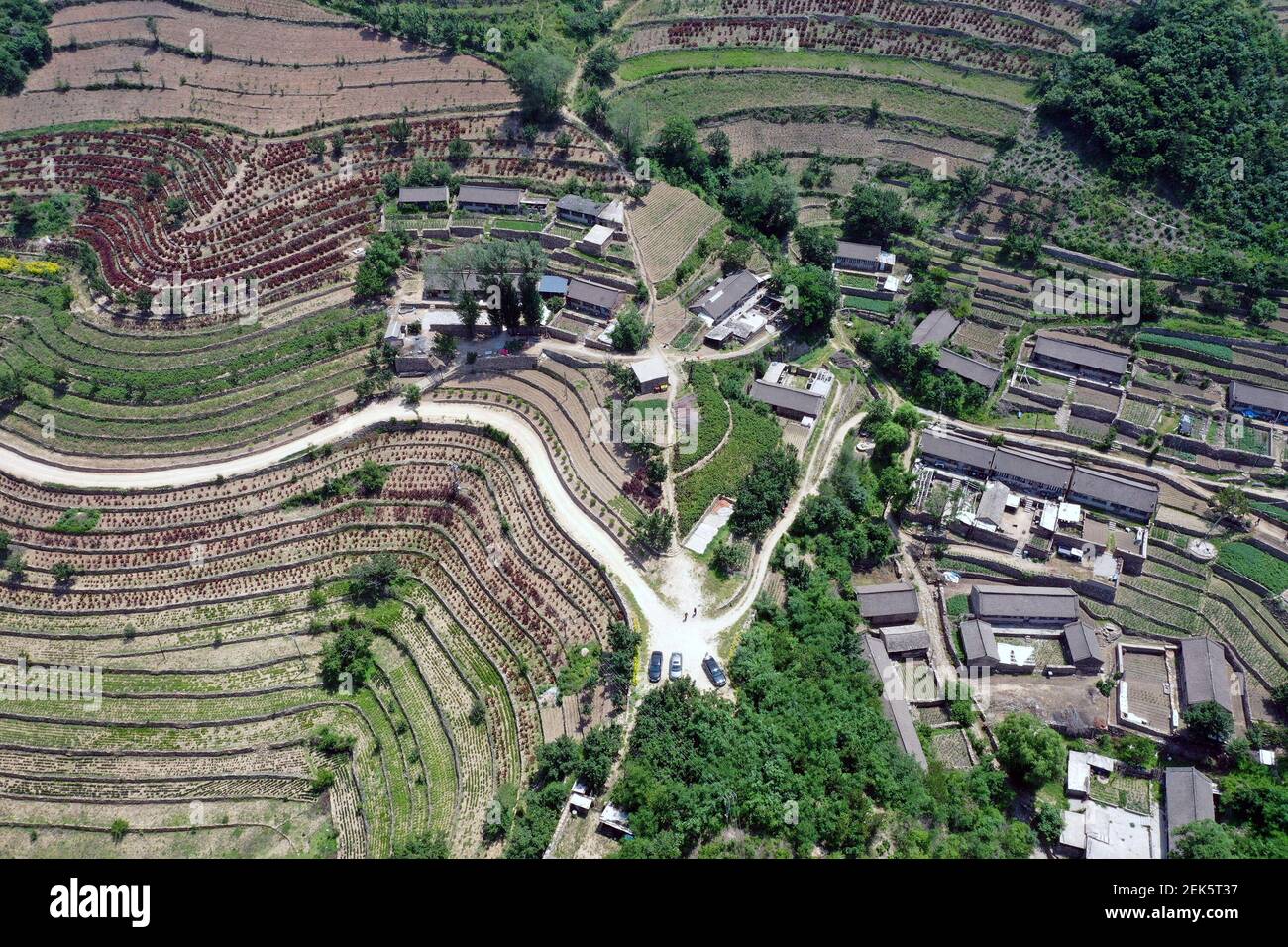 HULUDAO, CHINA - JUNE 8, 2020 - Aerial photo of laoma shangwa, the most ...