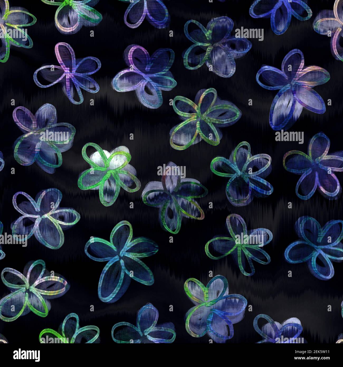 Seamless abstract color blobs with floral overlay Stock Photo - Alamy