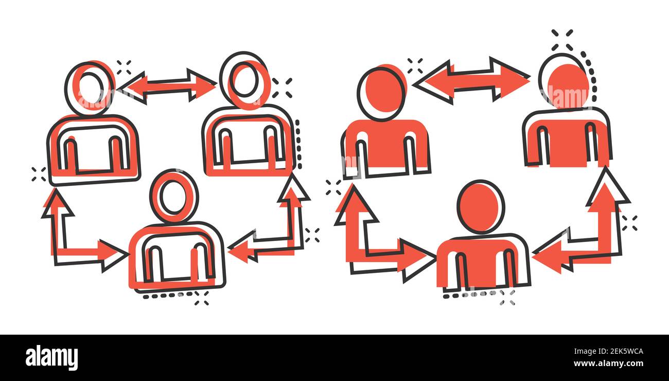 People communication icon in comic style. People cartoon vector ...