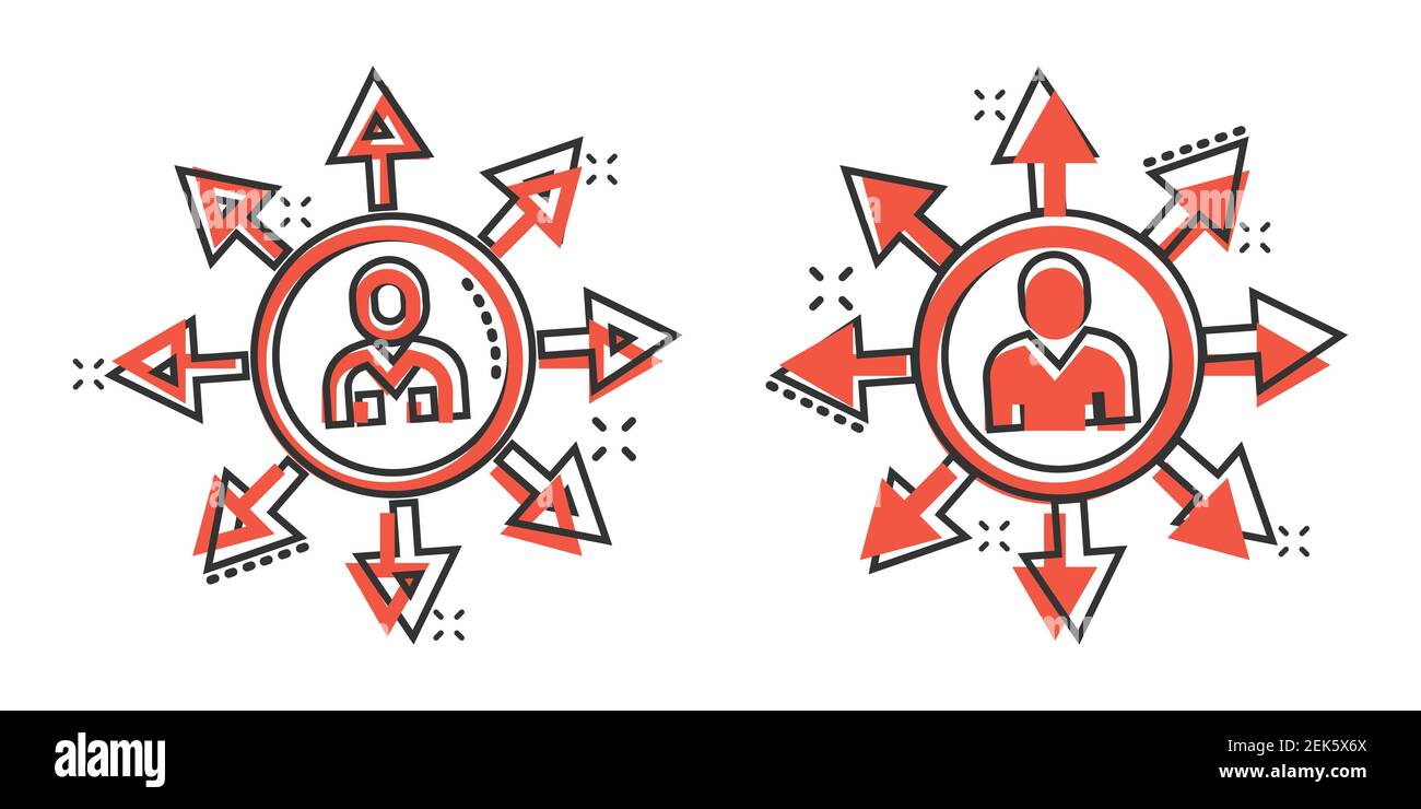 Mind awareness icon in comic style. Idea human cartoon vector ...