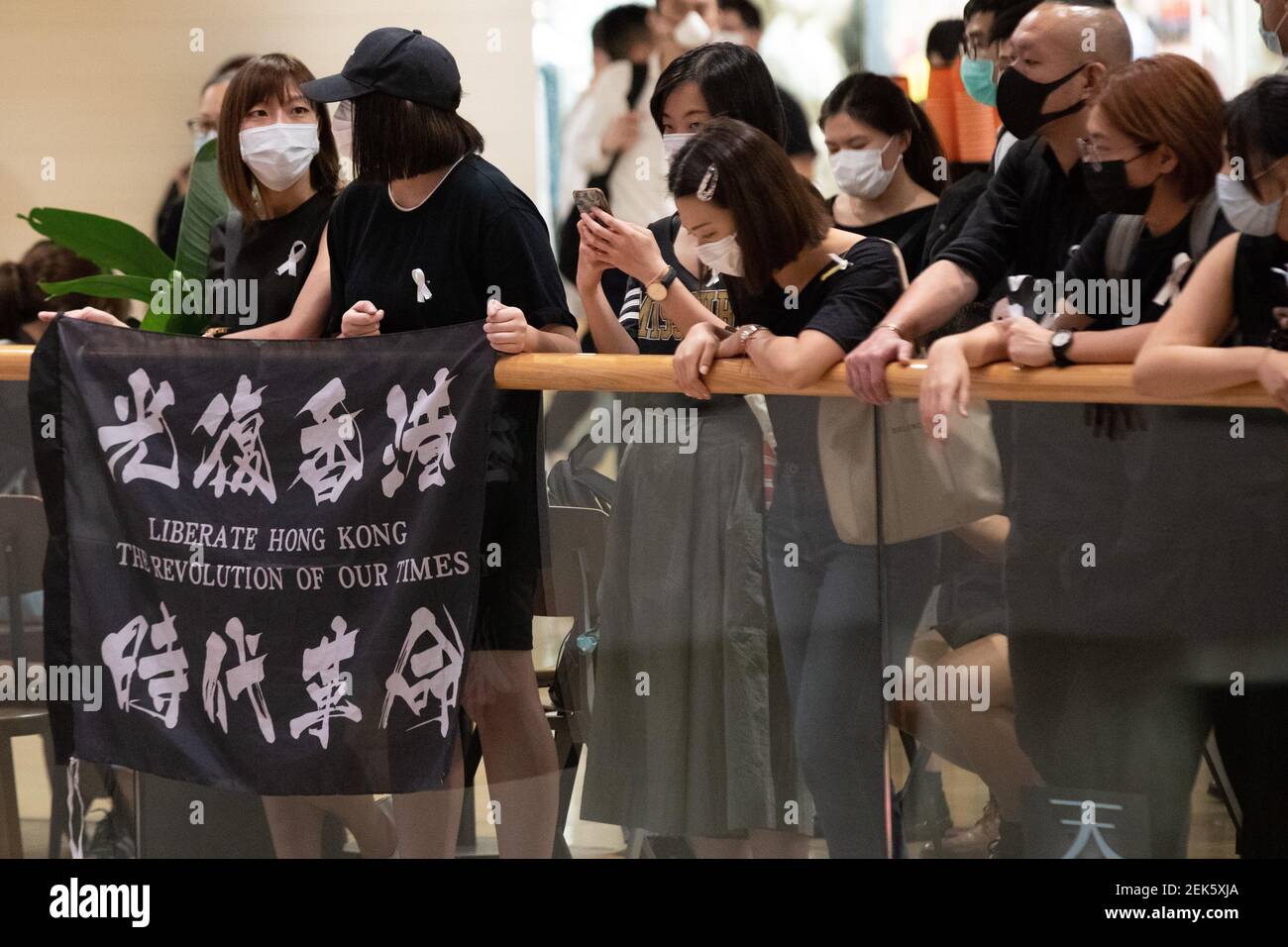 Pro Democracy supporters hold Hong Kong Independence signs and chant ...