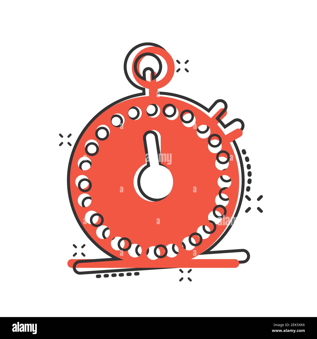 Clock icon in comic style. Watch cartoon vector illustration on white ...