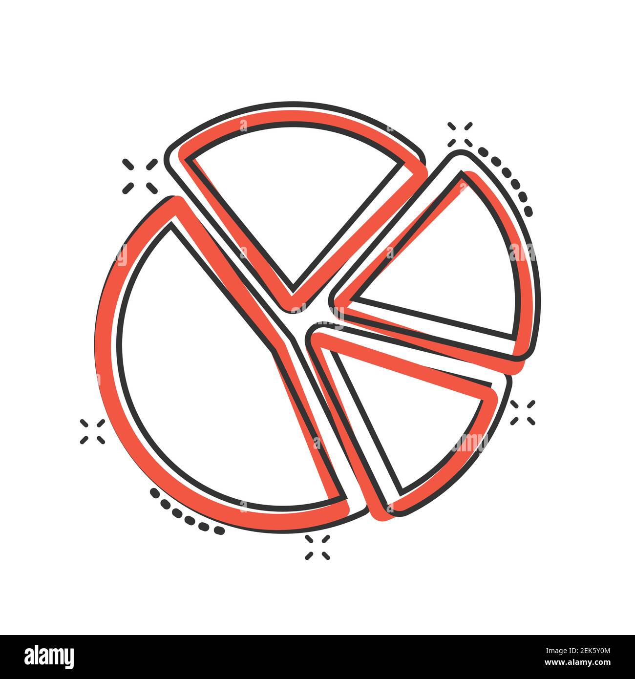 Chart icon in comic style. Diagram cartoon vector illustration on white ...