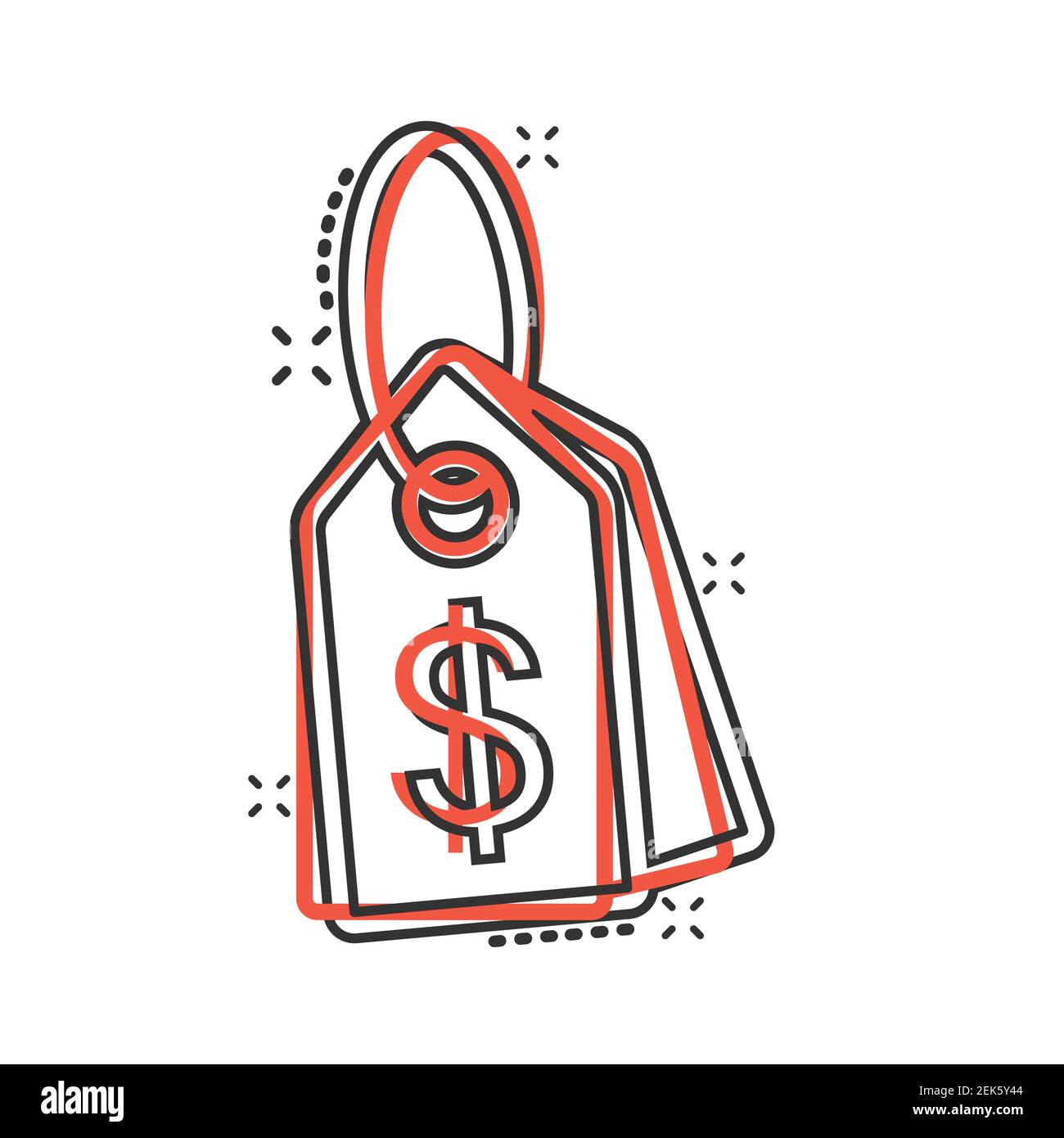 Price tag icon in comic style. Label cartoon vector illustration on ...