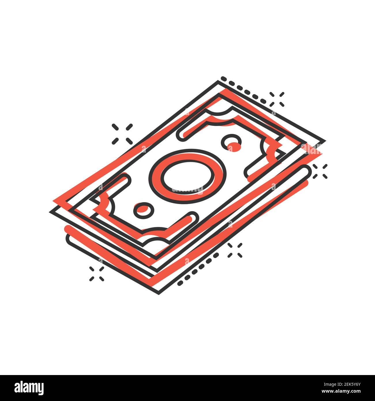 Money stack icon in comic style. Exchange cash cartoon vector ...