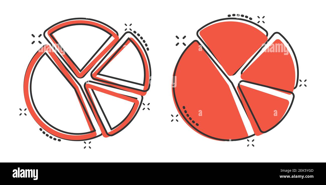 Chart icon in comic style. Diagram cartoon vector illustration on white ...