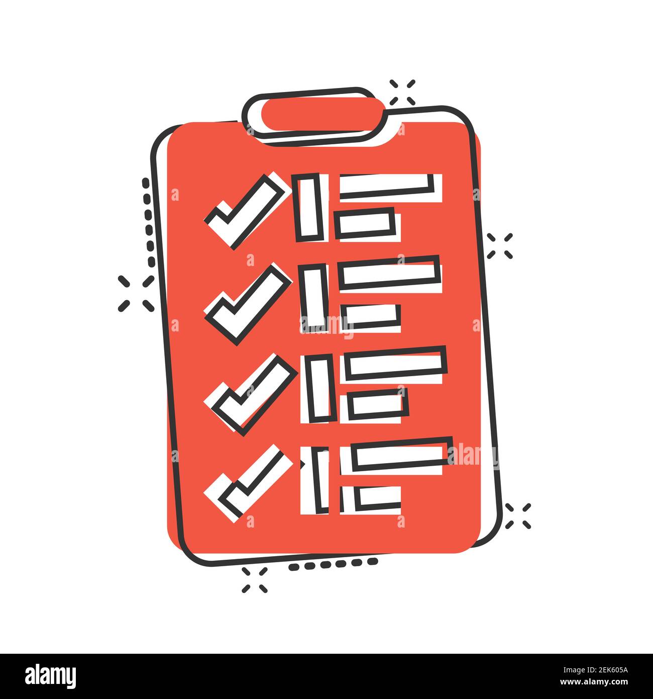 To do list icon in comic style. Document checklist cartoon vector ...