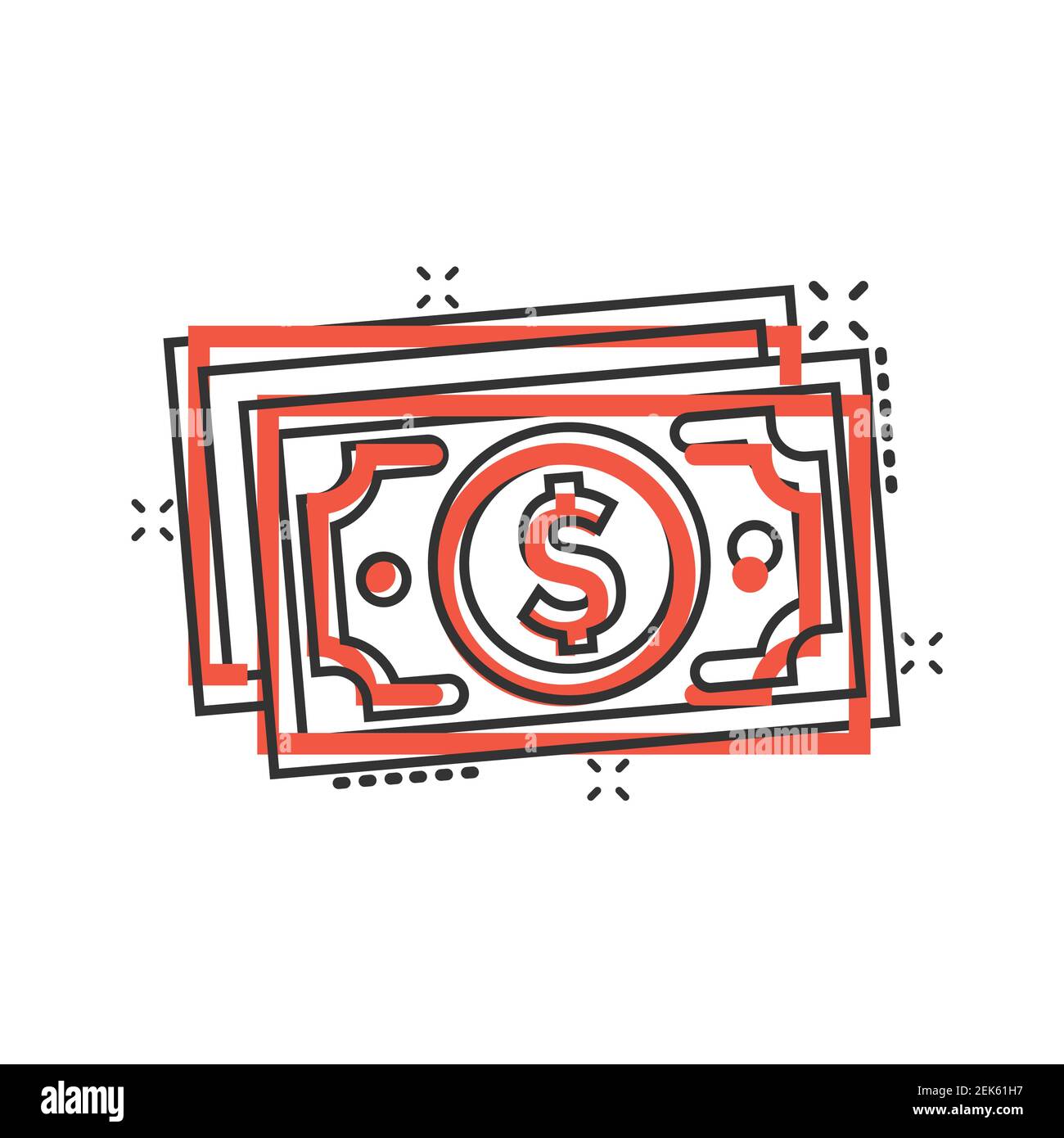 Money stack icon in comic style. Exchange cash cartoon vector ...