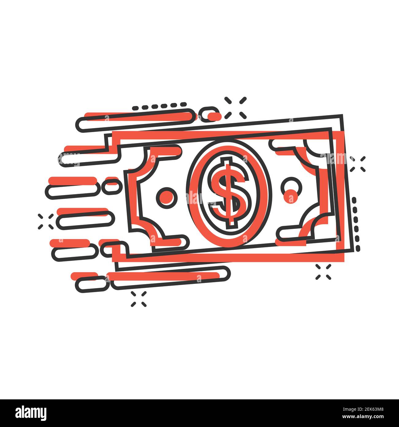 Money stack icon in comic style. Exchange cash cartoon vector ...