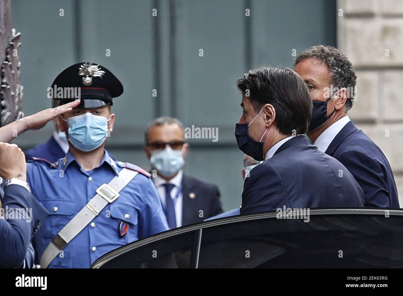Italian Prime Minister Giuseppe Conte enters the Senate for the ...