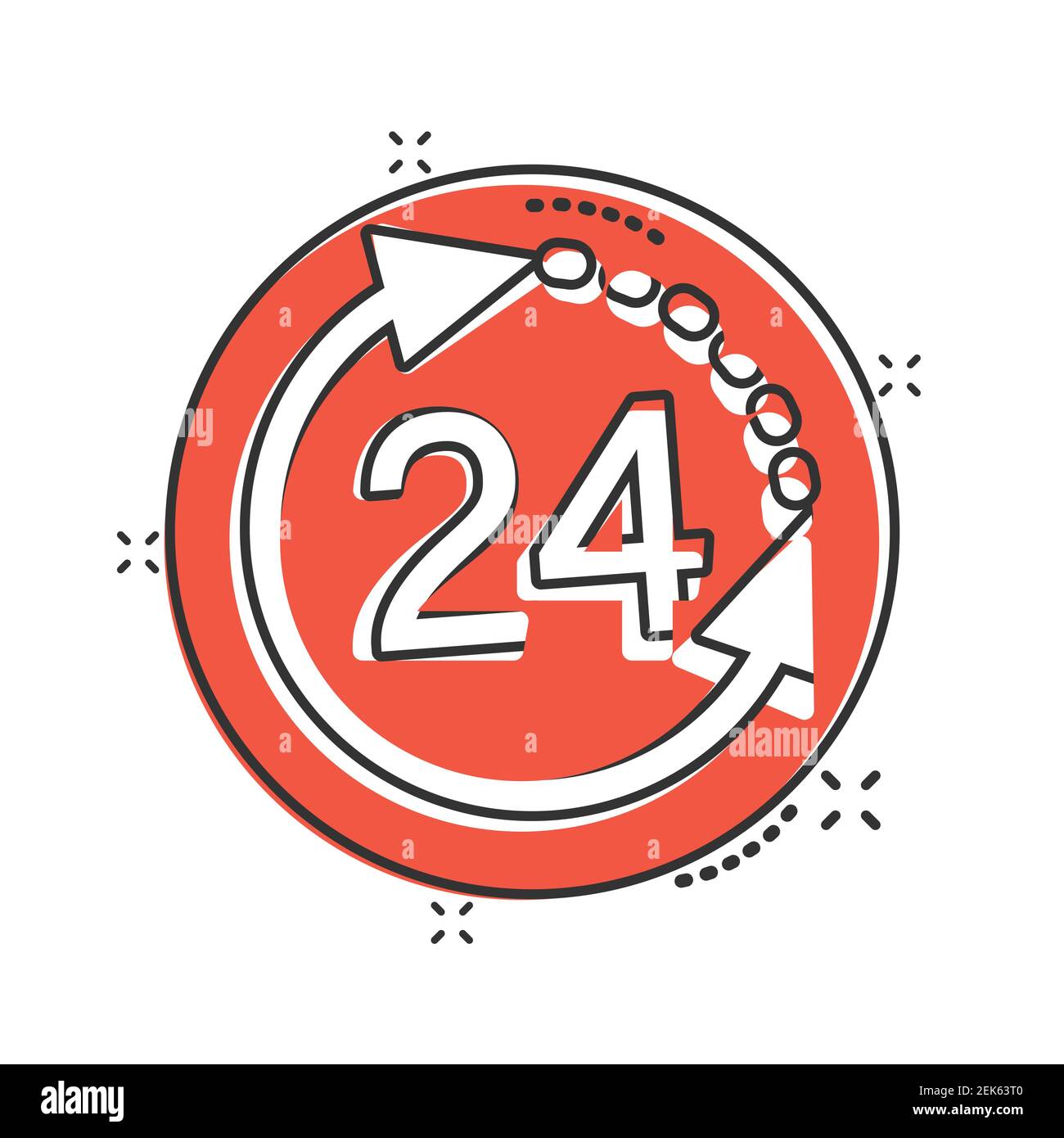 Clock icon in comic style. Watch cartoon vector illustration on white ...