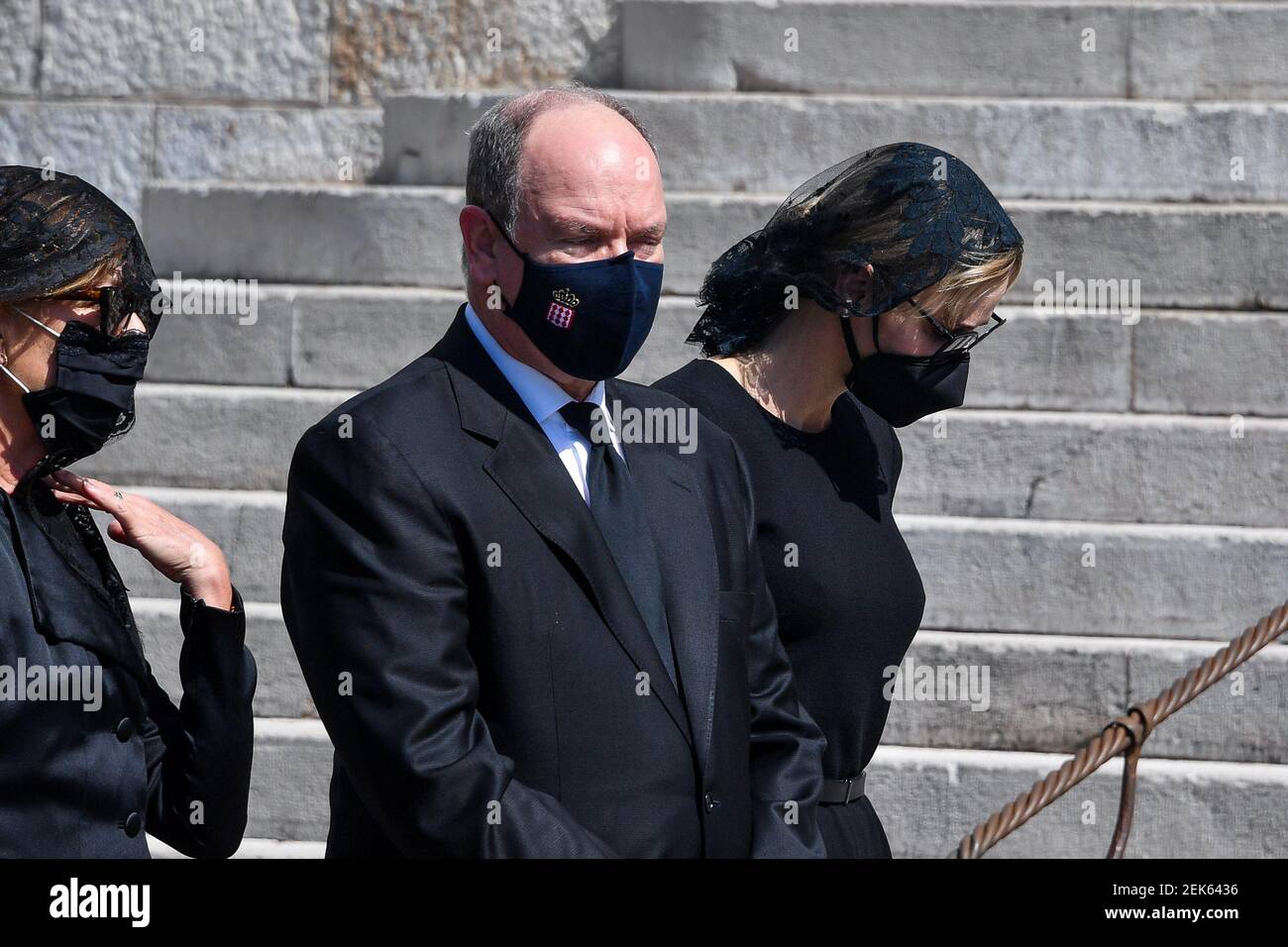 Princess Charlene of Monaco and Prince Albert II of Monaco, attend the ...