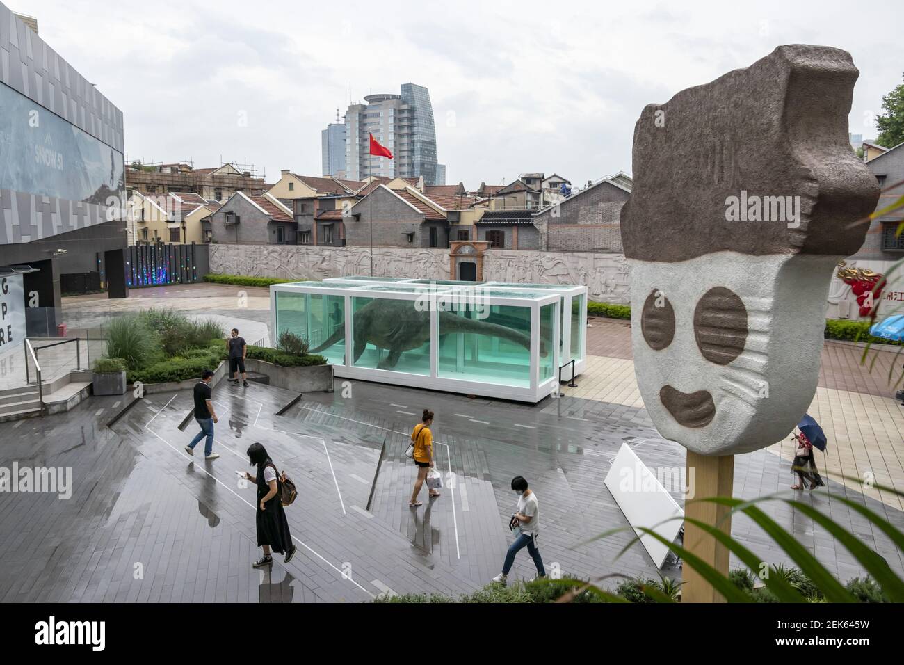 Various artworks and installations are demonstrated at TX Huaihai, a ...