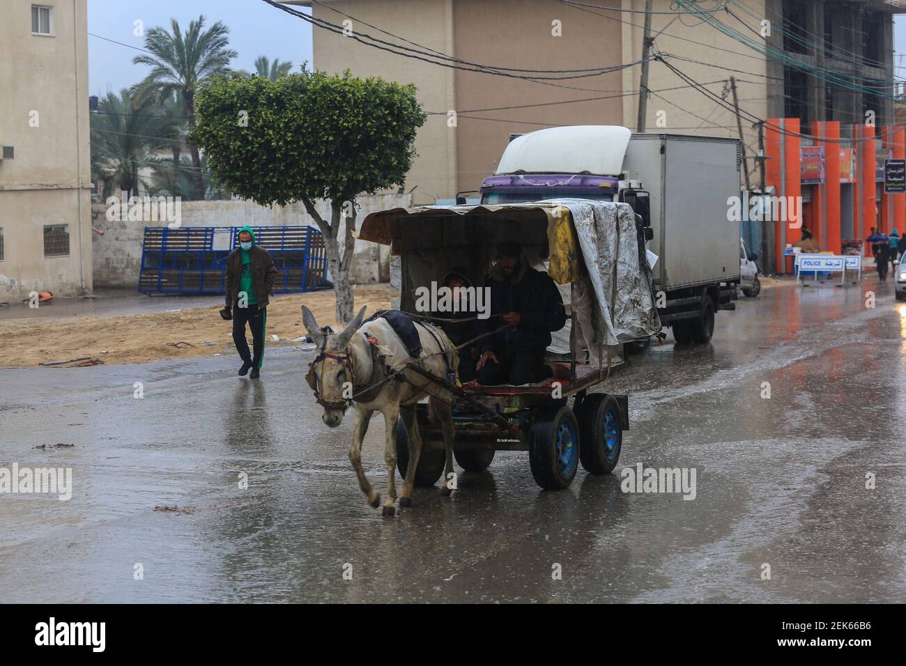 Deir al-Balah city, The Gaza Strip, Palestine. 23rd Feb, 2021. The Gaza ...