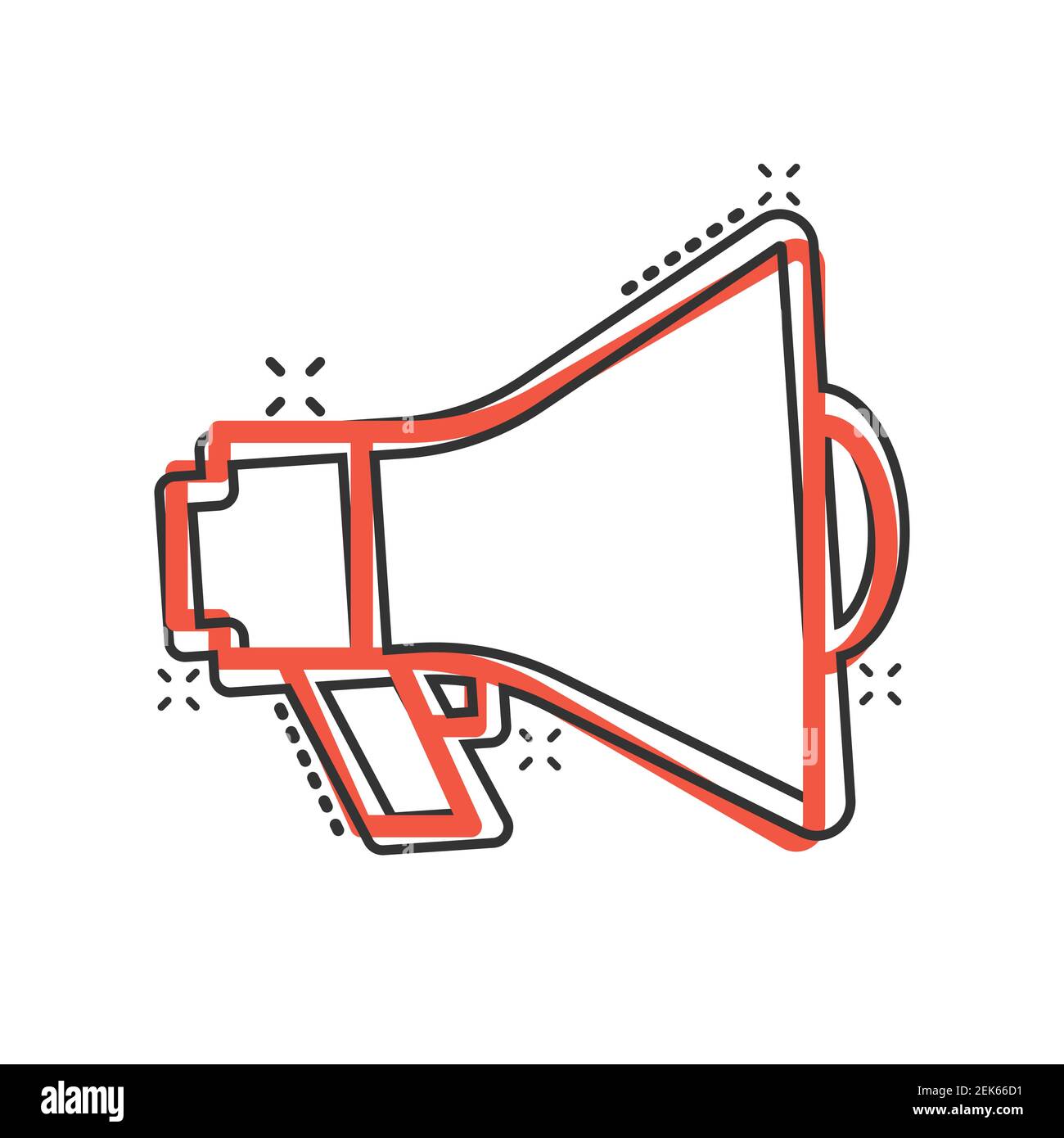 Megaphone icon in thin Cut Out Stock Images & Pictures - Alamy