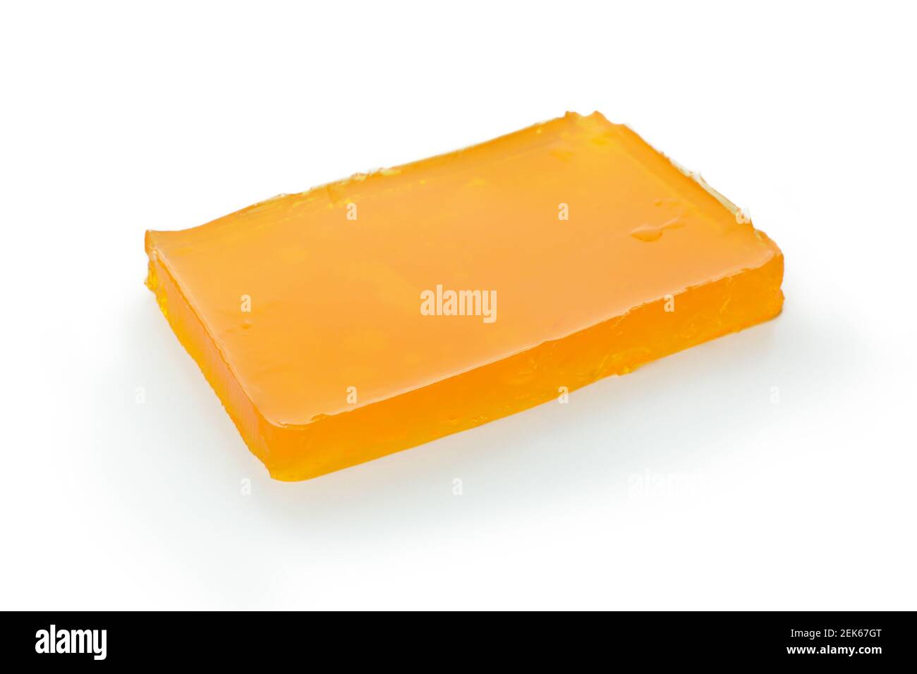 Delicious orange jelly isolated on white background Stock Photo - Alamy