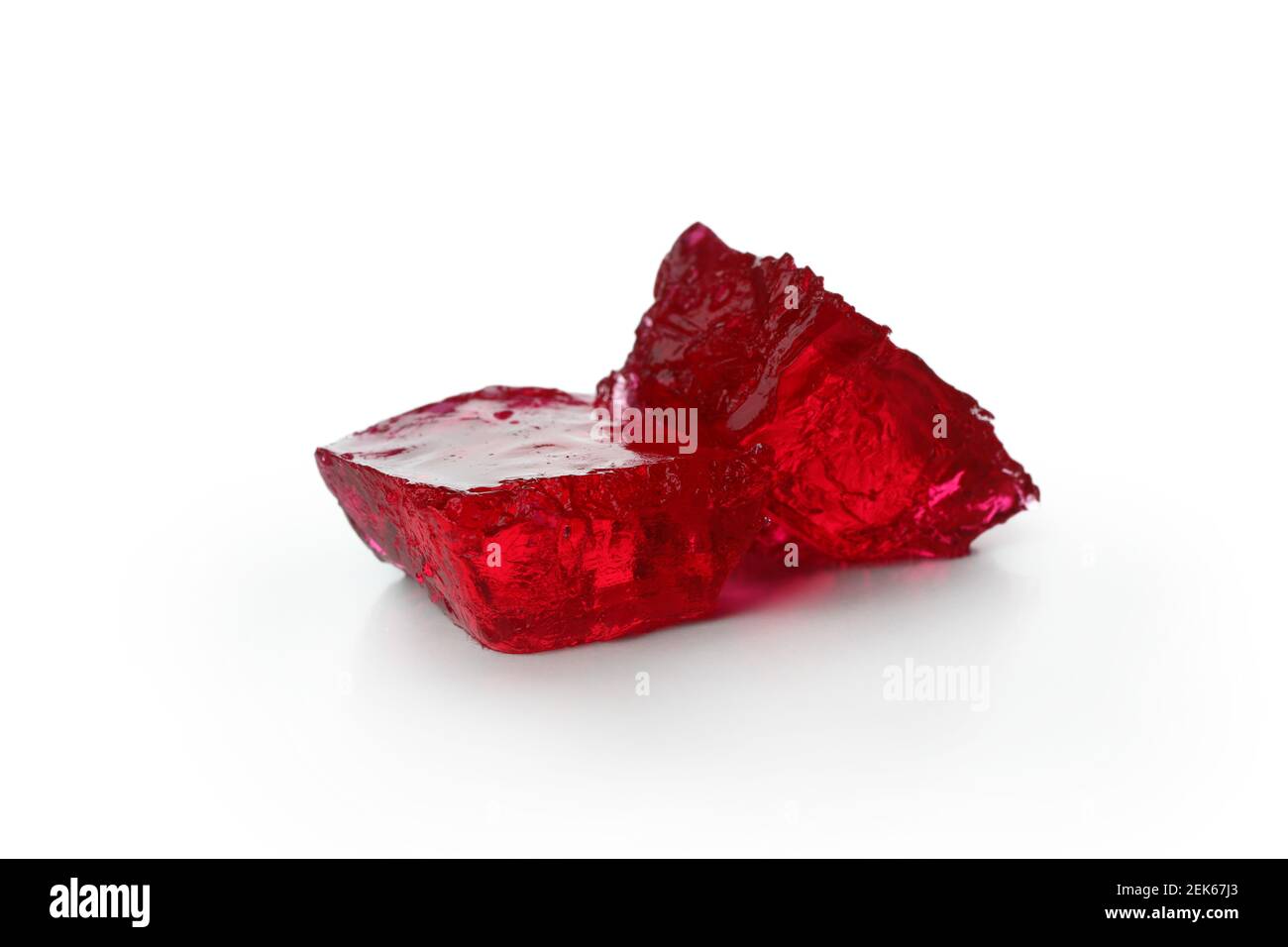 Delicious red jelly isolated on white background Stock Photo - Alamy