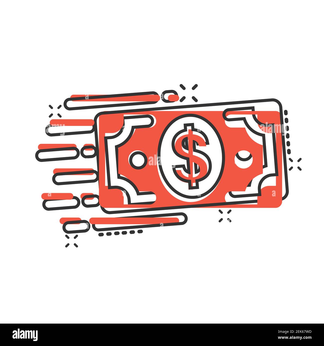 Money stack icon in comic style. Exchange cash cartoon vector ...