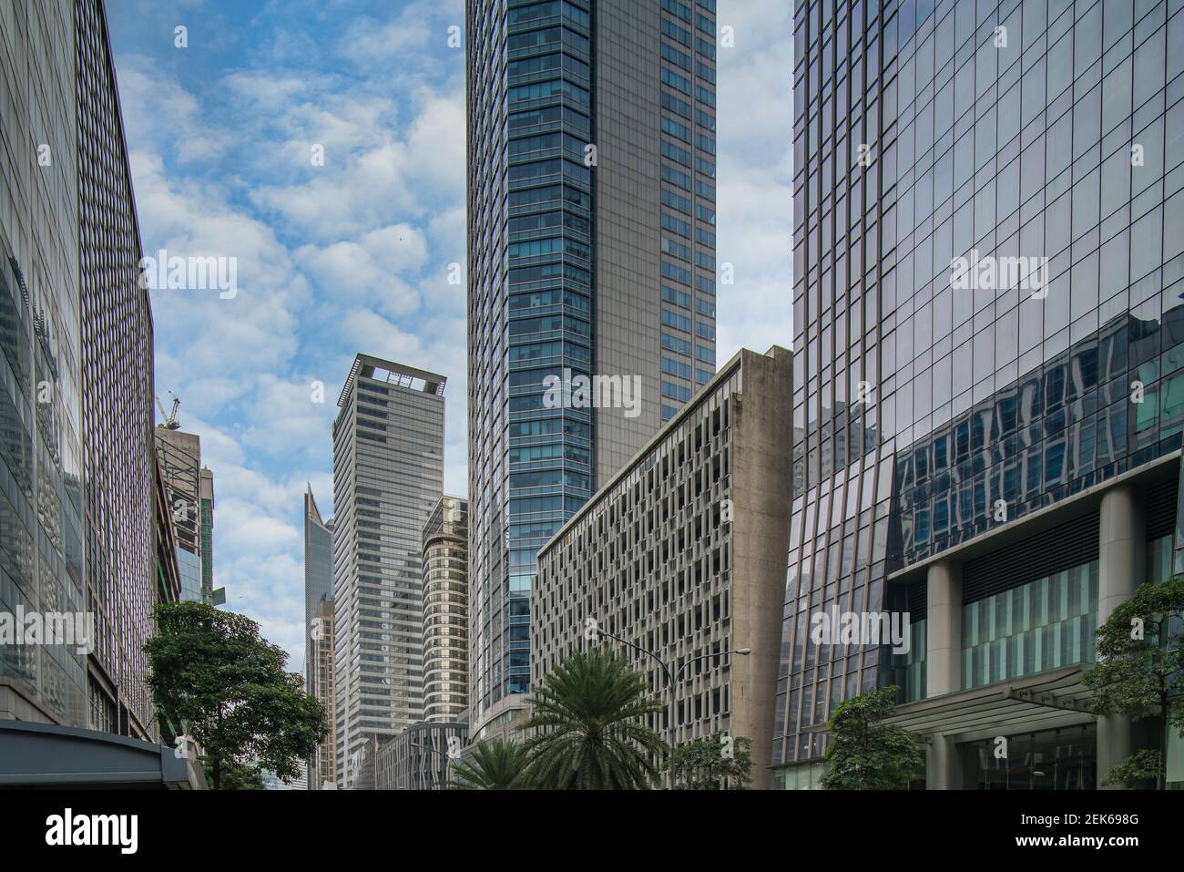 Modern office buildings in the Makati District in Manila, Philippines ...