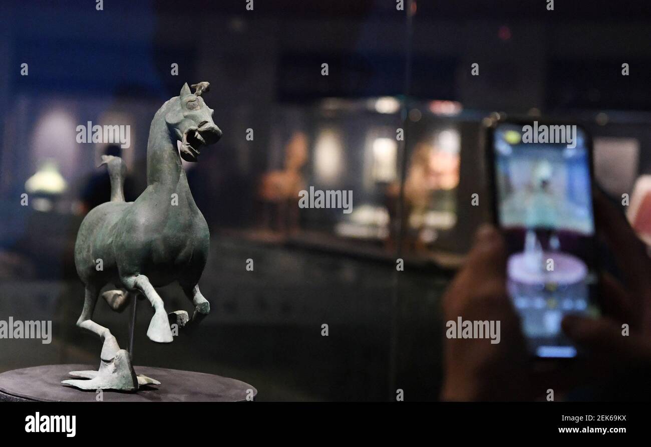 The famous Eastern Han Dynasty copper running horse was exhibited in ...