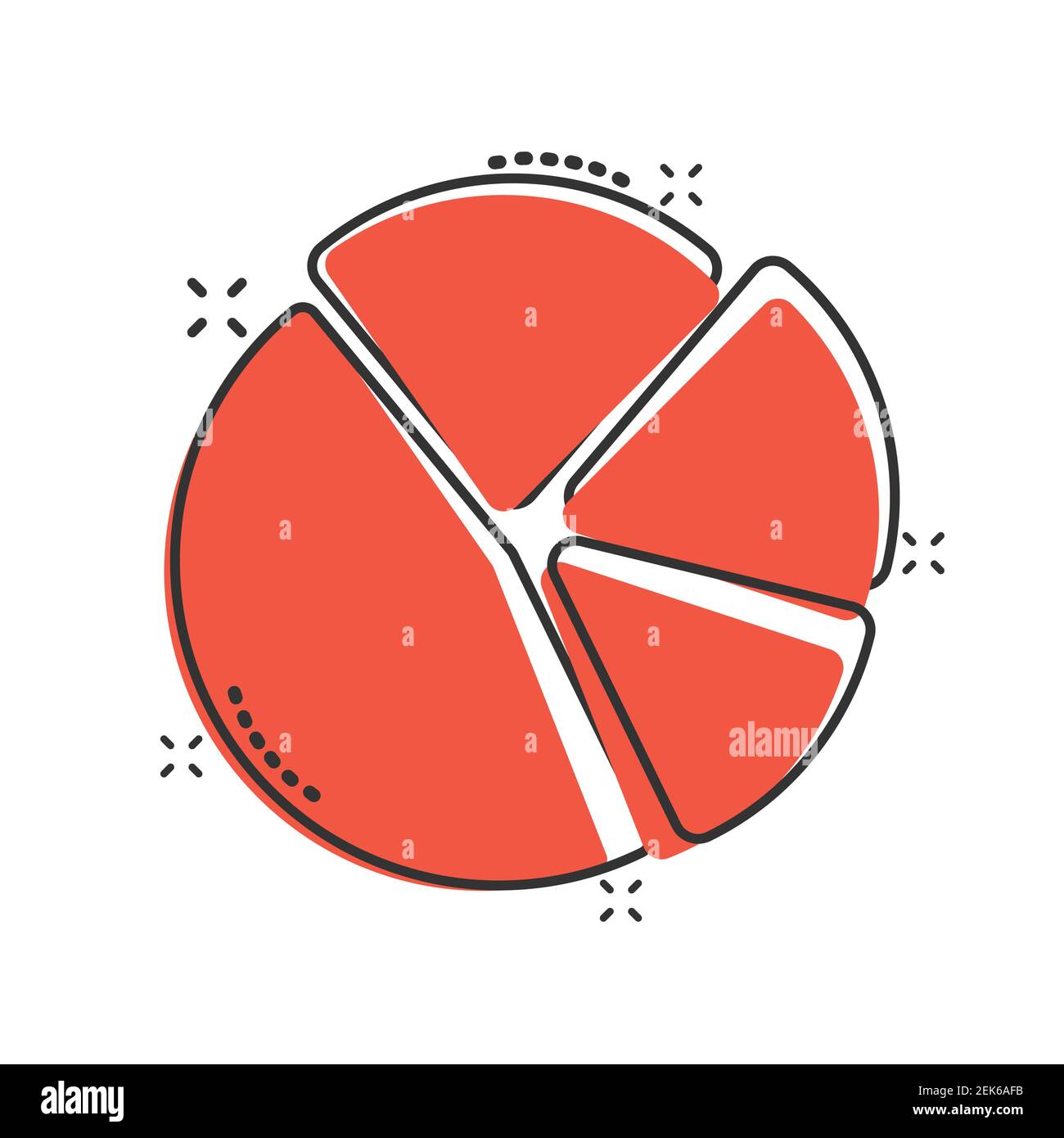 Chart icon in comic style. Diagram cartoon vector illustration on white ...