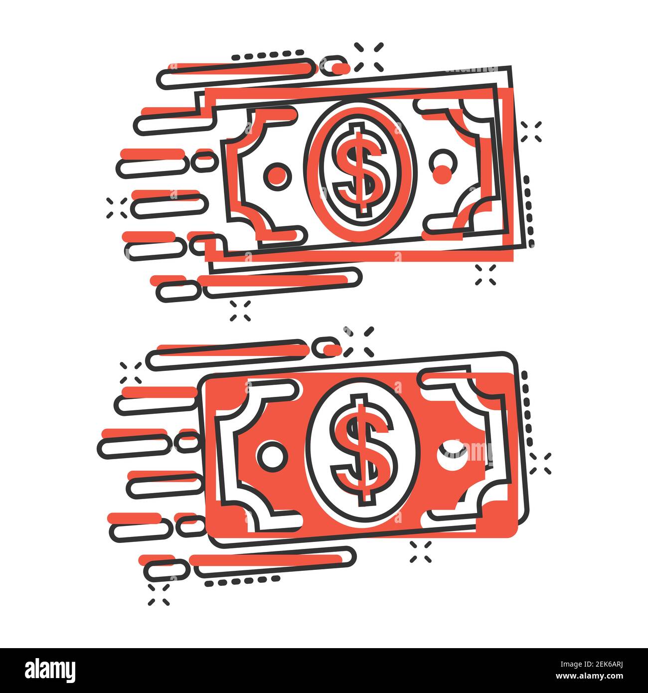 Money stack icon in comic style. Exchange cash cartoon vector ...