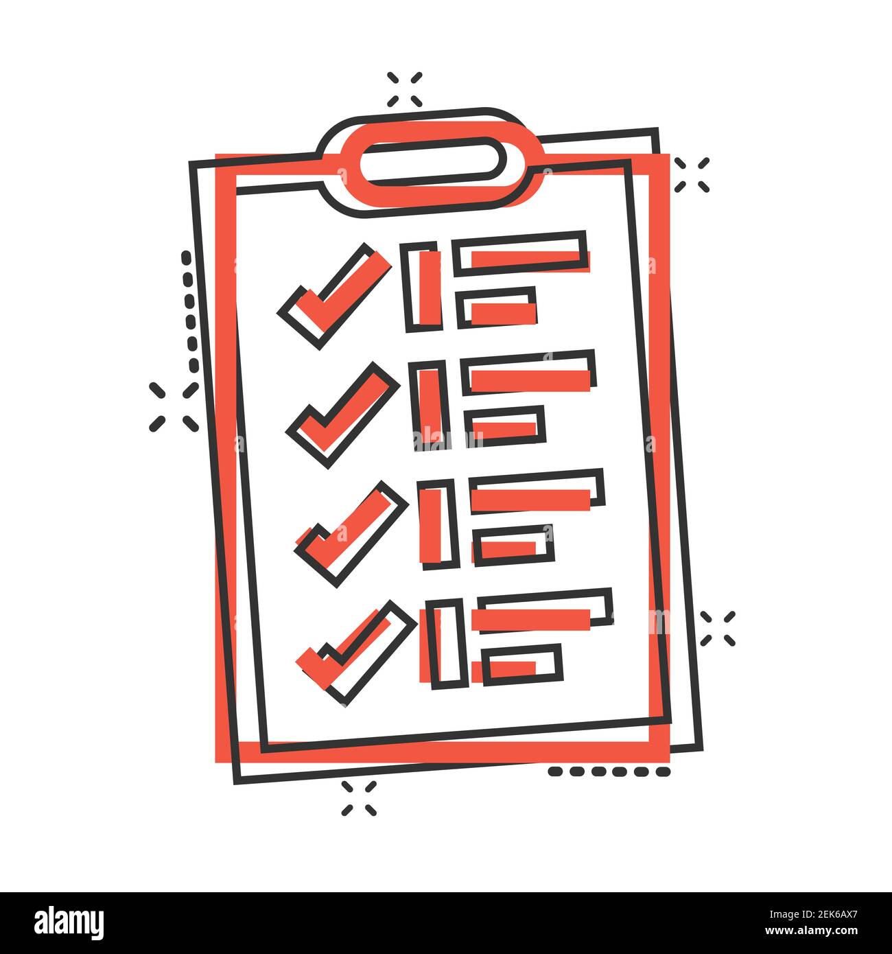 To do list icon in comic style. Document checklist cartoon vector ...