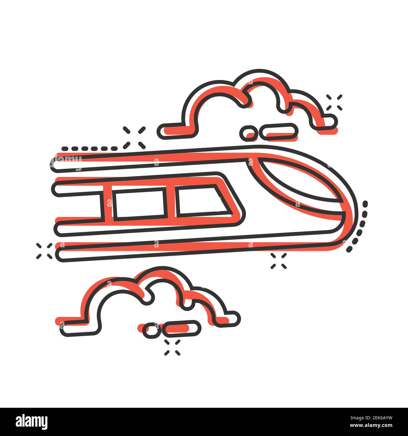 Comic illustration cartoon railway locomotive hi-res stock photography ...