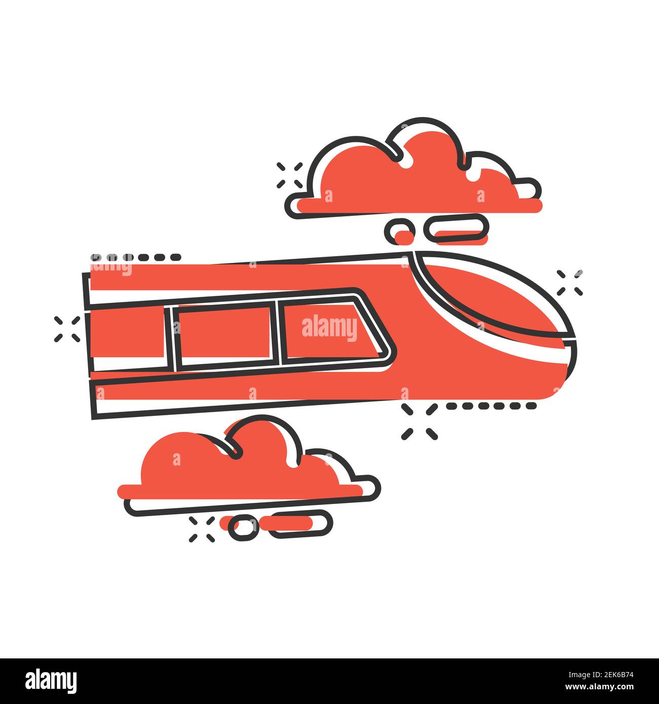 Comic illustration cartoon railway locomotive hi-res stock photography ...