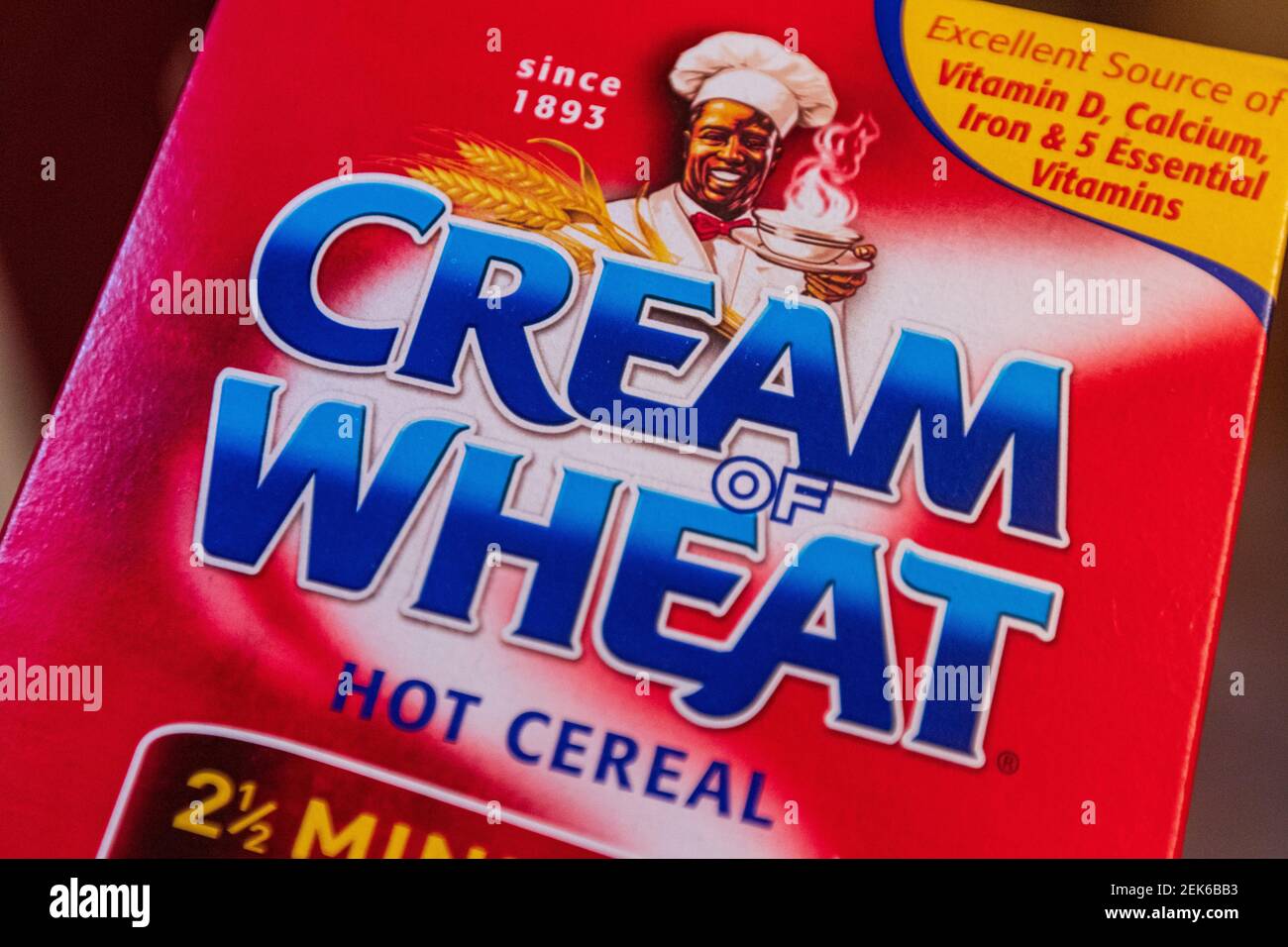 A Cream of Wheat box, featuring an African American character named ...