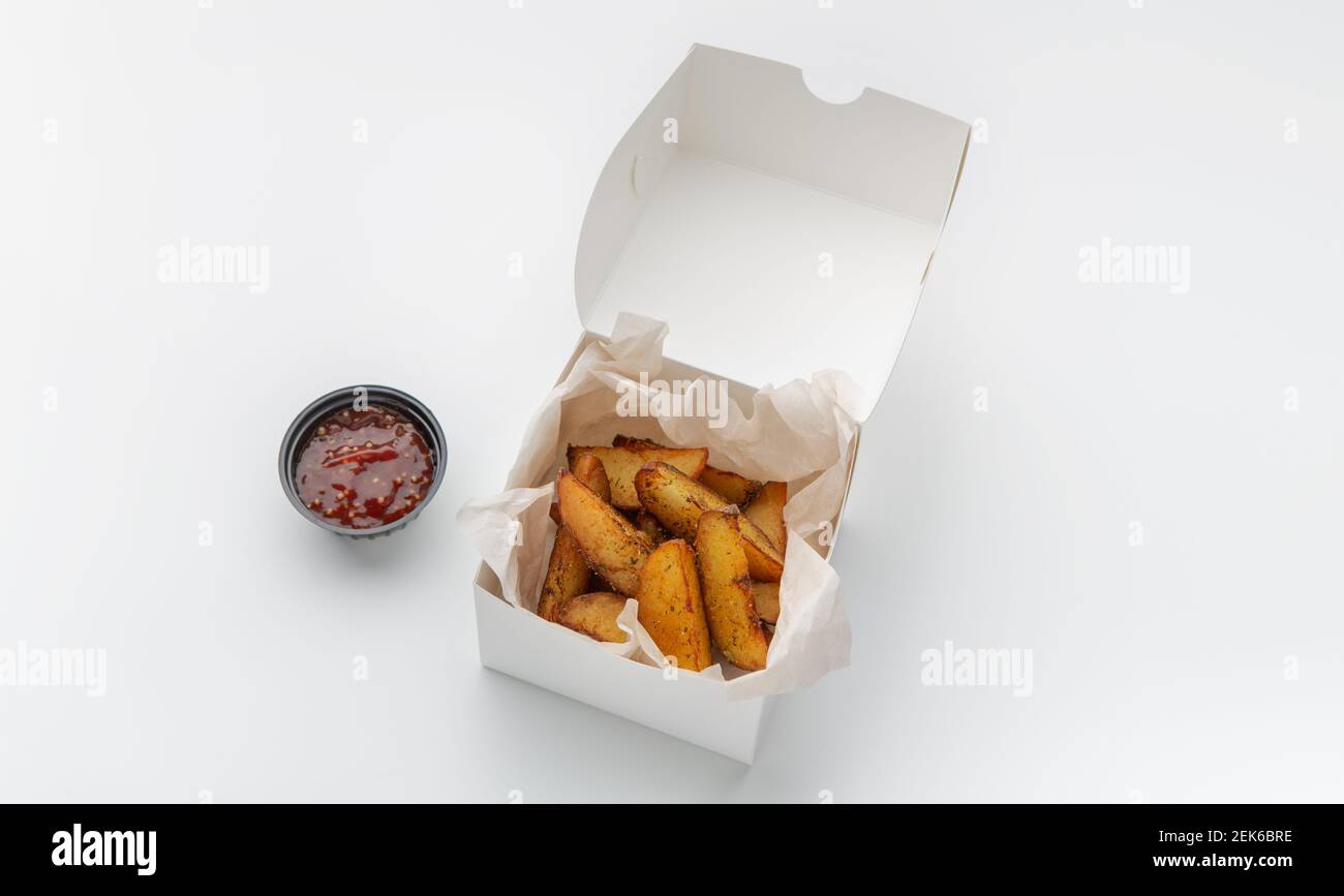 Home delivery of junk meal and modern menu in fast food restaurant ...