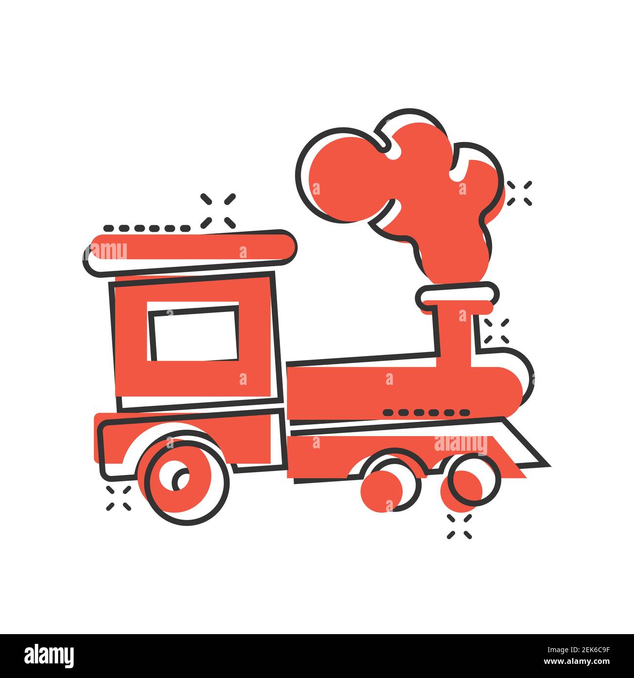 Comic illustration cartoon railway locomotive Cut Out Stock Images ...