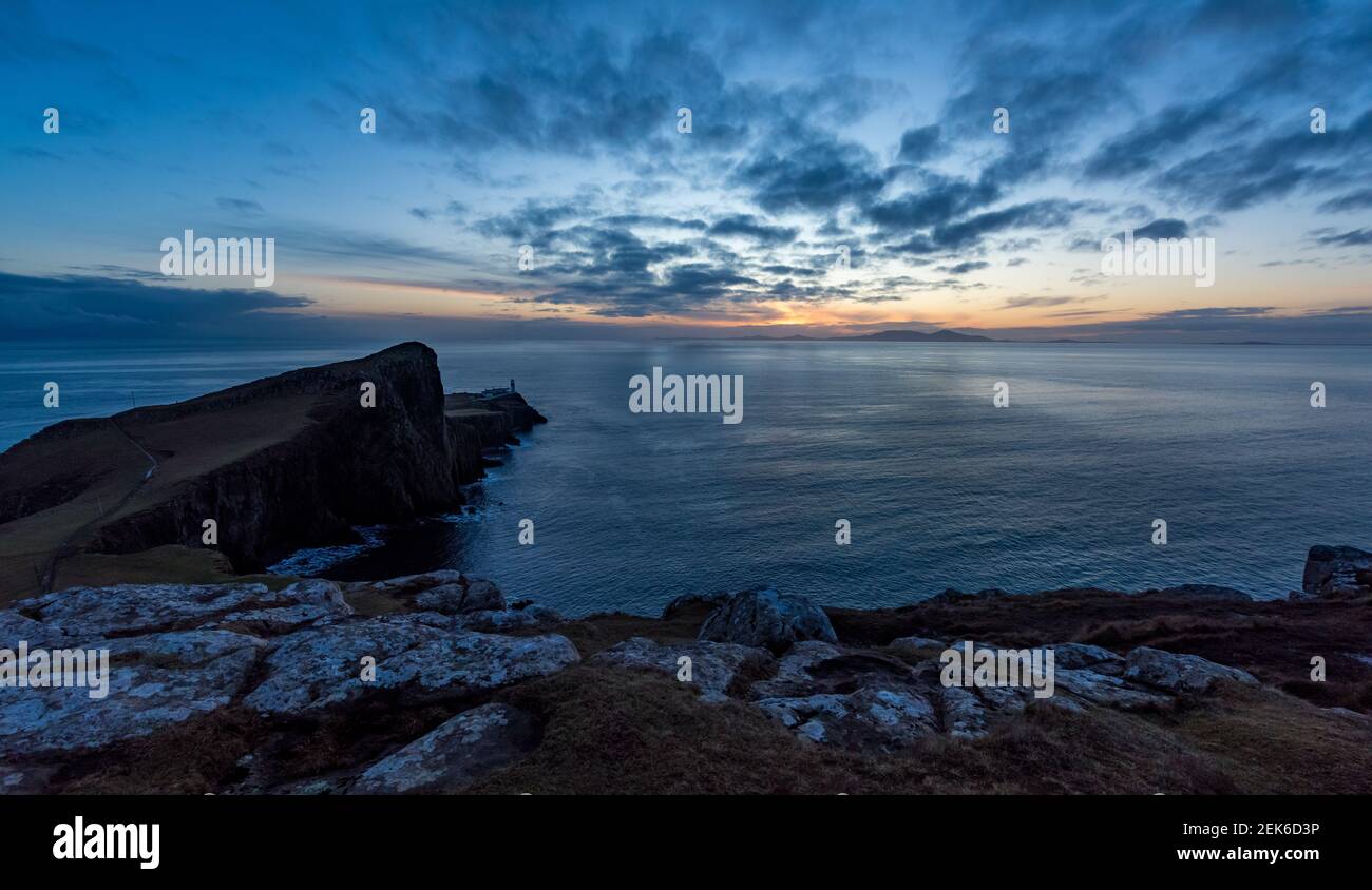 Sunset Over Neist Point Isle of Skye 002 Stock Photo - Alamy