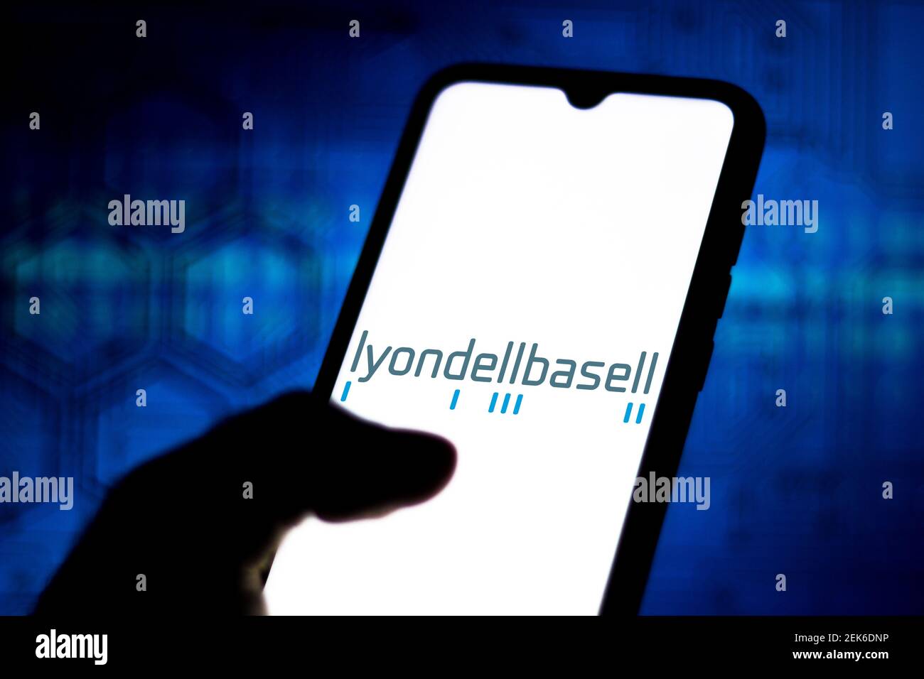 In this photo illustration the LyondellBasell Industries logo seen ...
