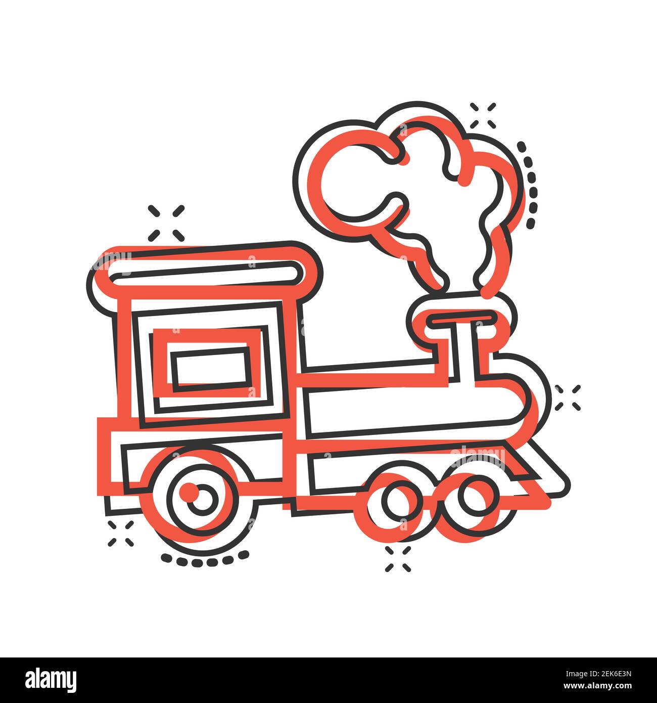 Metro icon in comic style. Train subway cartoon vector illustration on ...