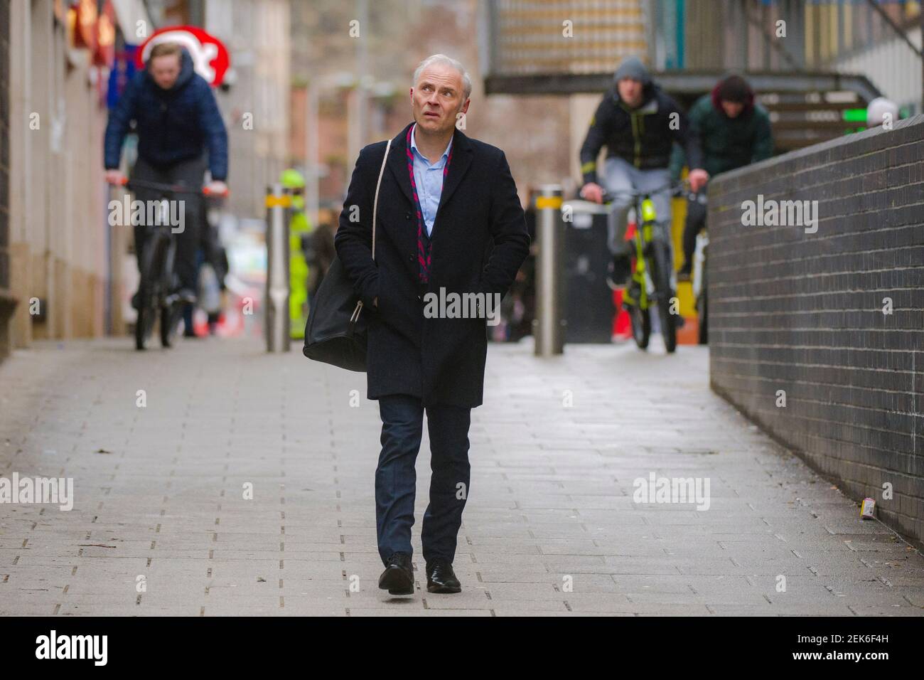 Mark Bonnar stars in BBC's drama "Guilt", which is seen filming in ...