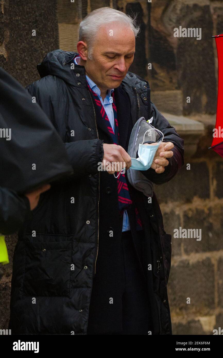 Mark Bonnar stars in BBC's drama "Guilt", which is seen filming in ...