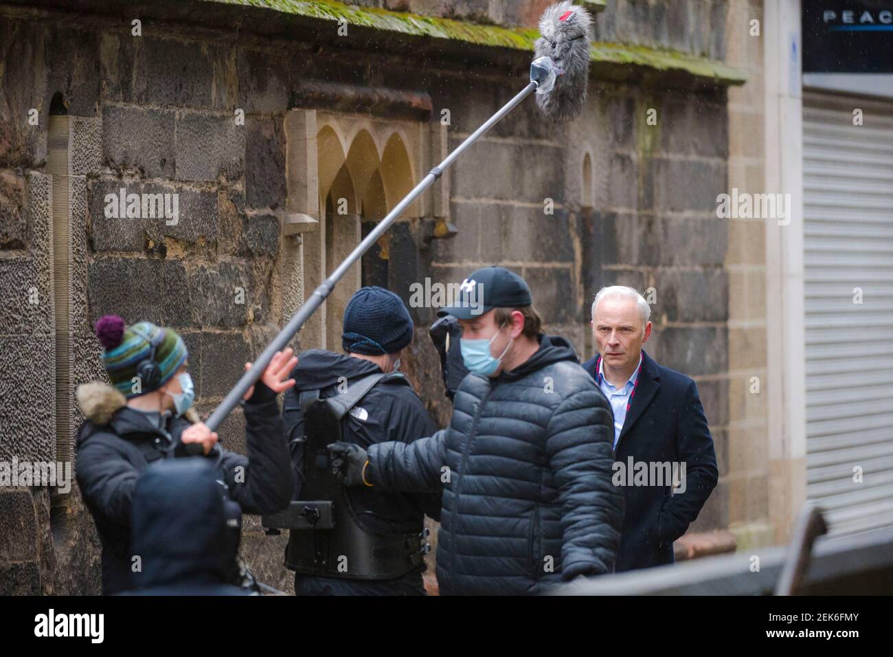 Mark Bonnar stars in BBC's drama "Guilt", which is seen filming in ...
