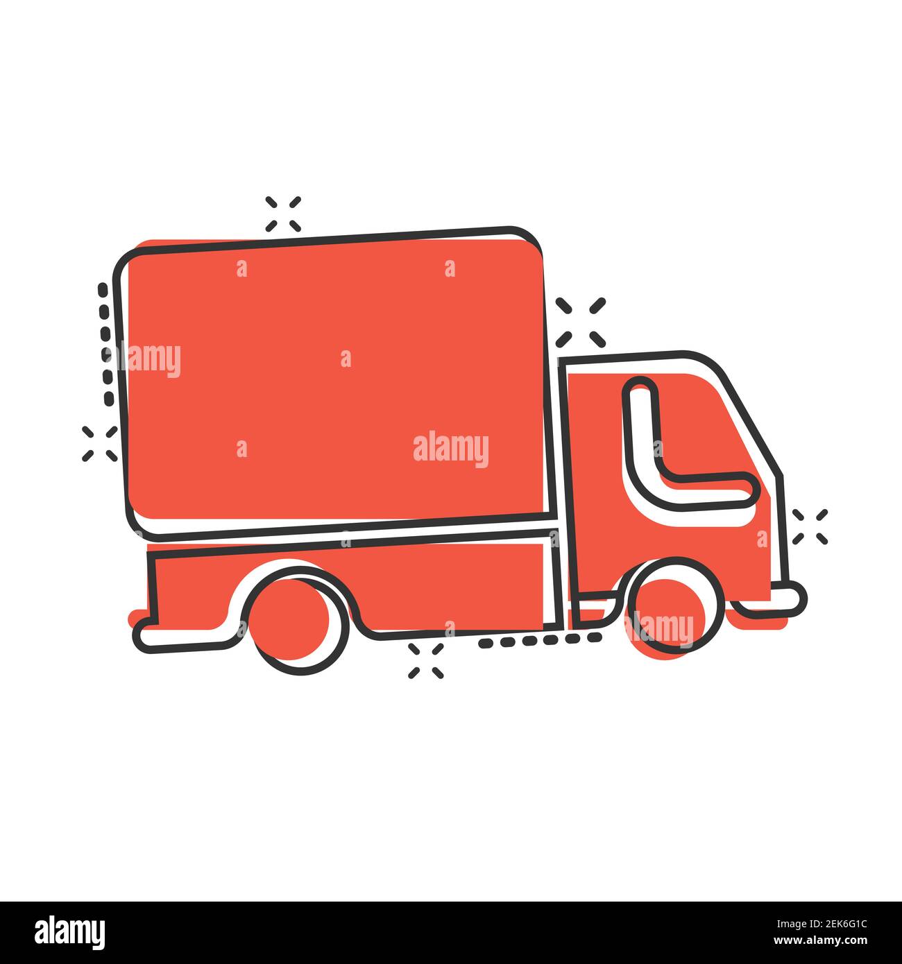 Red Delivery Truck Vector