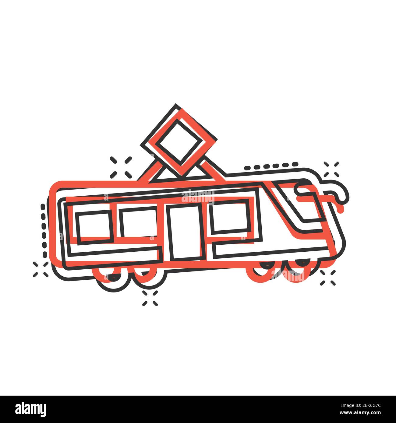 Comic illustration cartoon railway locomotive hi-res stock photography ...