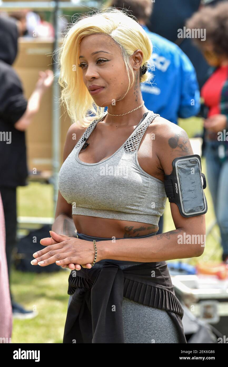 Activist and founder of Black Lives Matter UK Imarn Ayton in Hyde Park ...