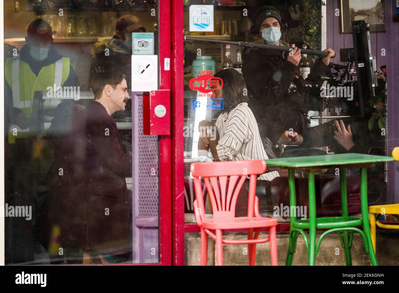 Actor Emun Elliot is spotted at The Shore in BBC's drama "Guilt", which ...