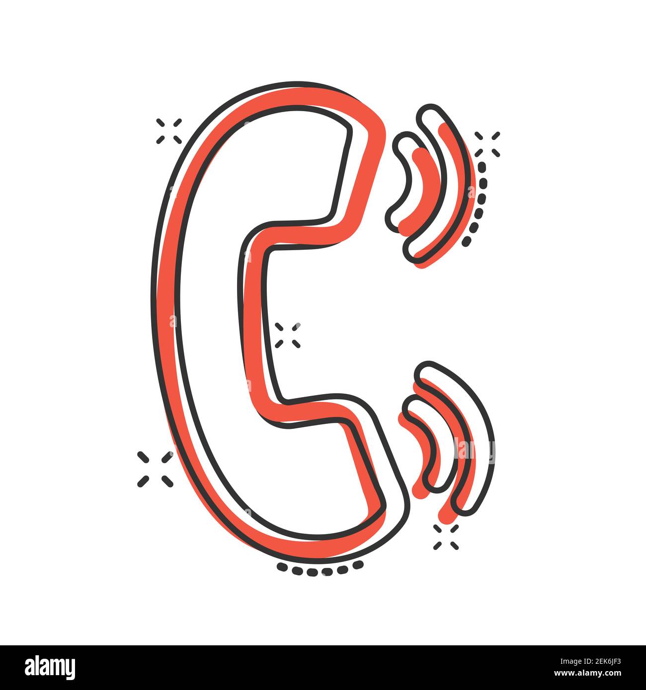 Mobile phone icon in comic style. Telephone talk cartoon vector ...