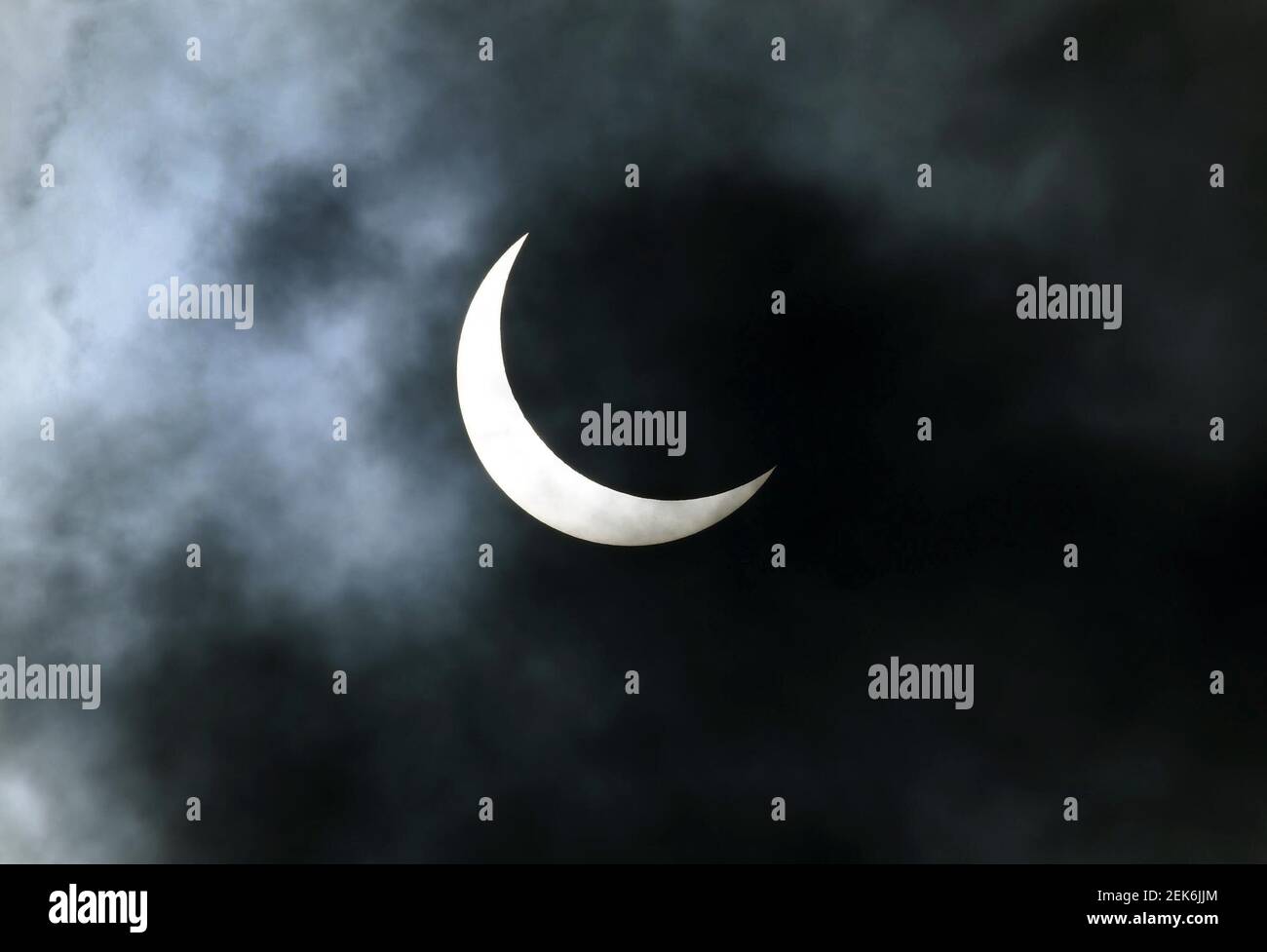 PATNA, INDIA – JUNE 21: A view of the sun in an overcast sky during the ...