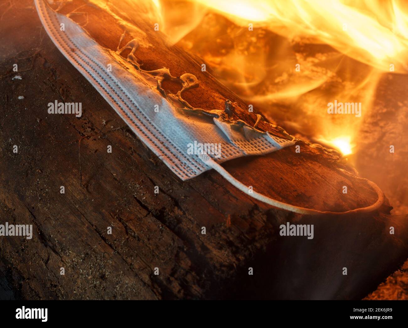 concept of the end of surgical masks, end of covid-19, mask burning in ...