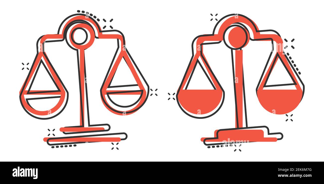 Scale of justice cartoon hi-res stock photography and images - Alamy