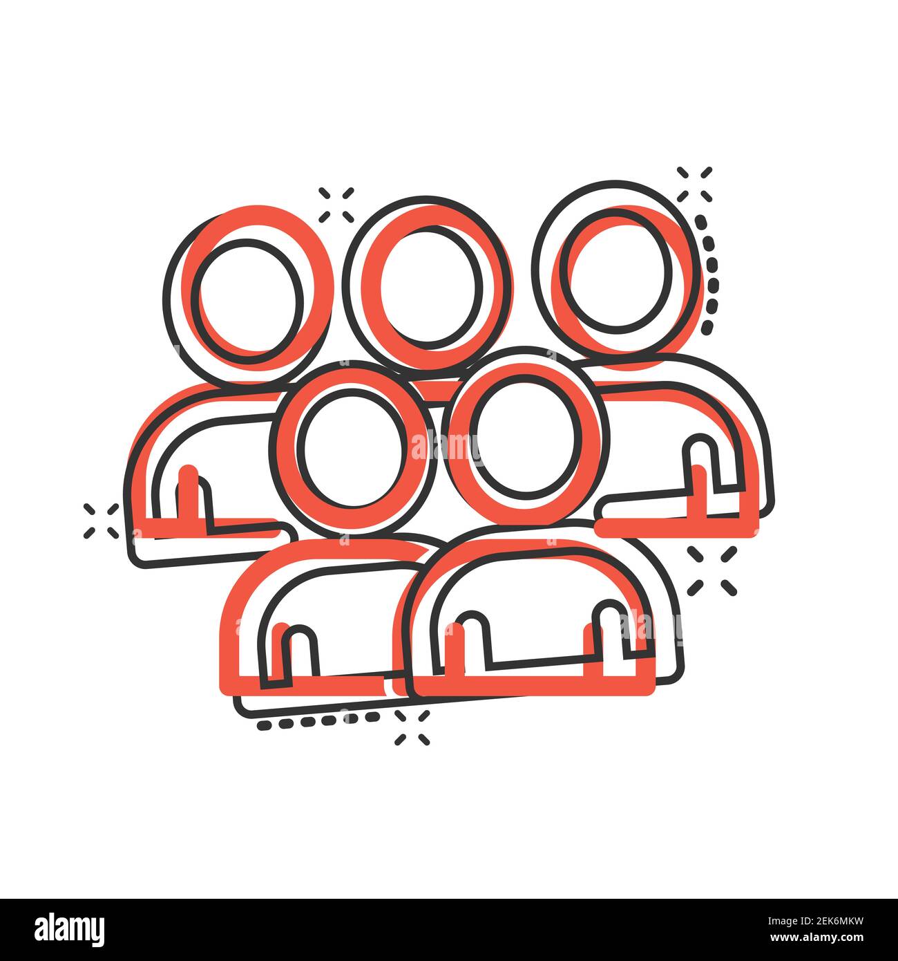 People communication icon in comic style. People cartoon vector ...
