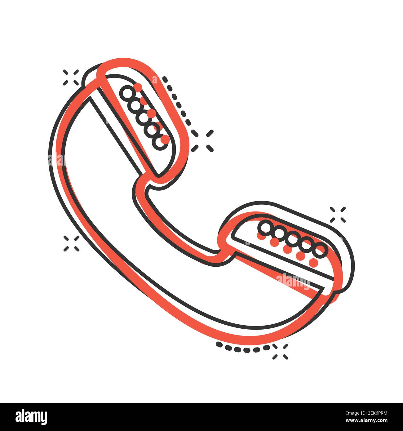 Mobile phone icon in comic style. Telephone talk cartoon vector ...