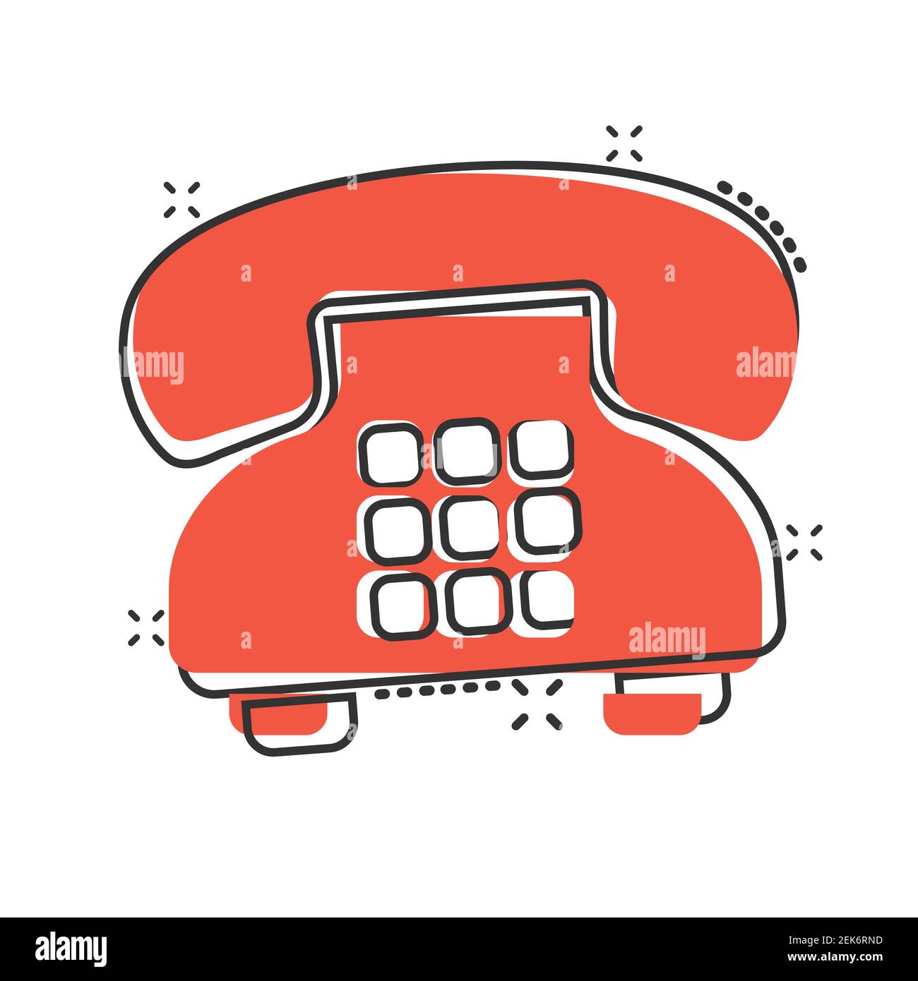 Mobile phone icon in comic style. Telephone talk cartoon vector ...