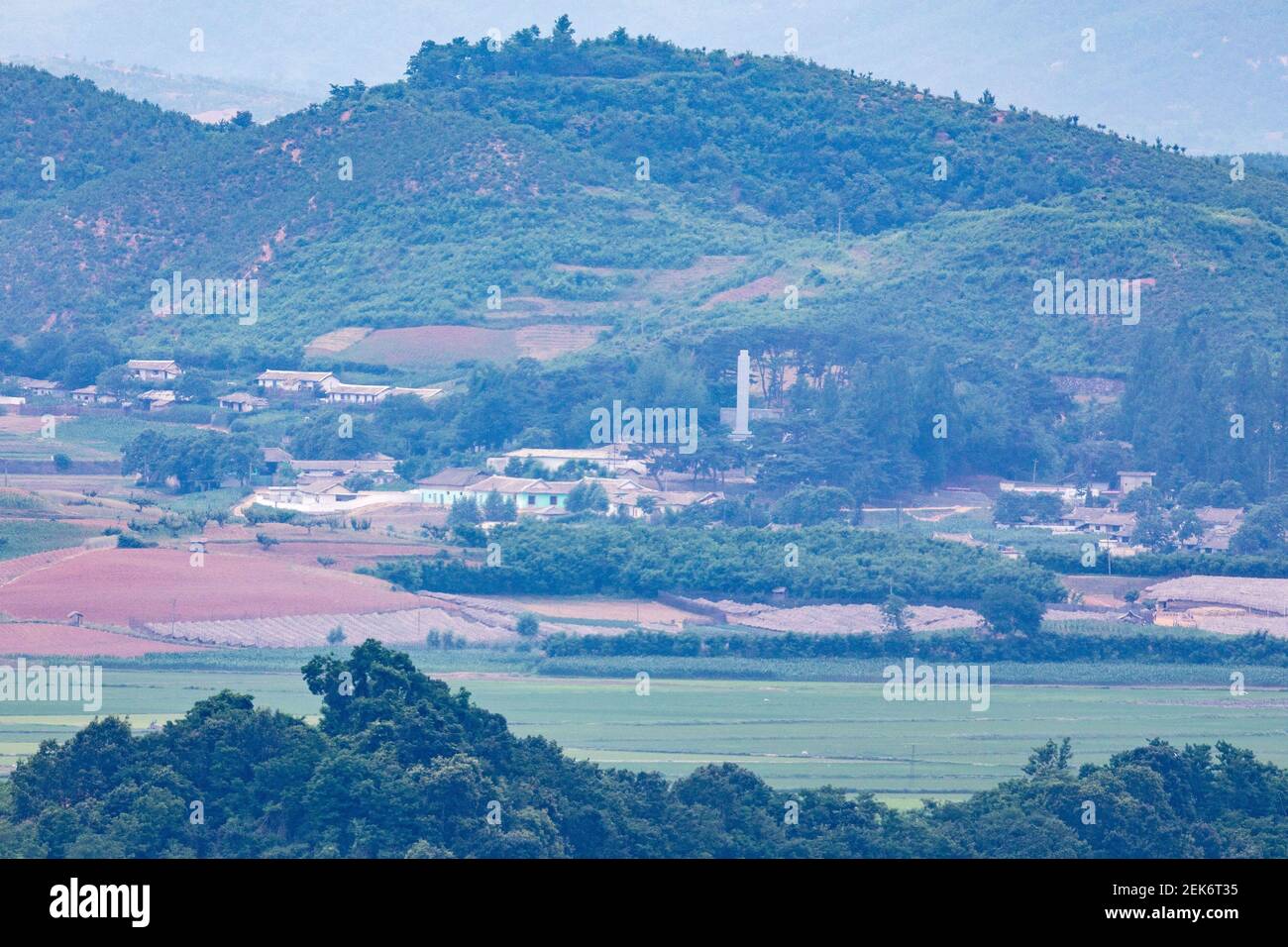 23 June 2020 - Paju, South Korea : View of North Korea's propaganda ...